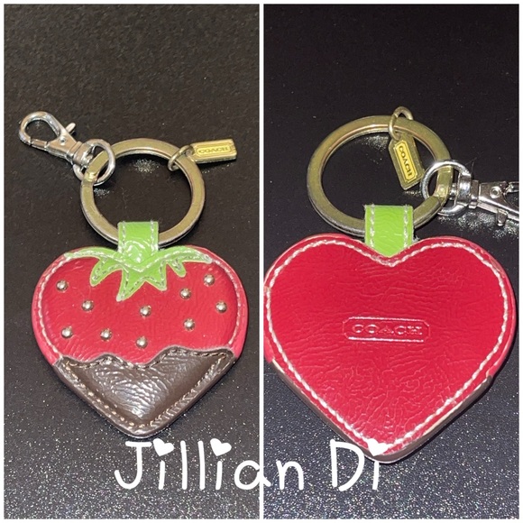 Coach | Accessories | Coach Chocolate Covered Strawberry Keychain Fob ...